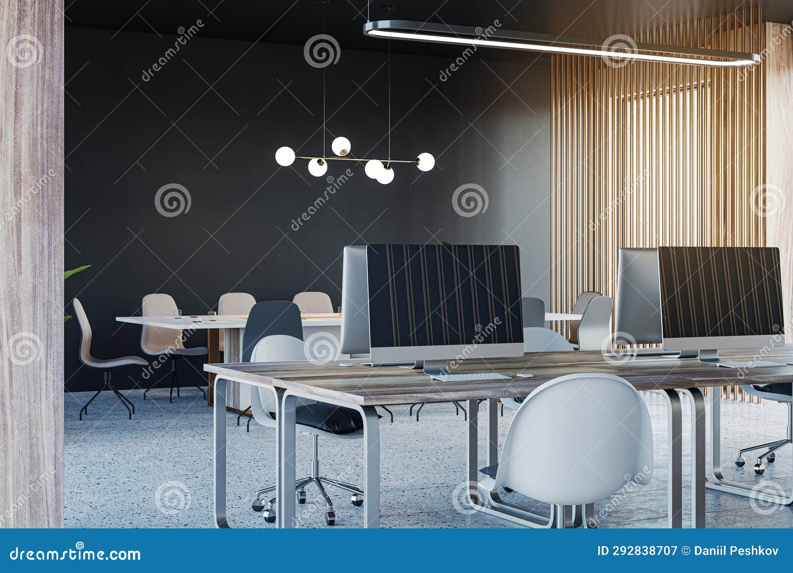 Clean Meeting Room Office Interior. Stock Illustration - Illustration ...