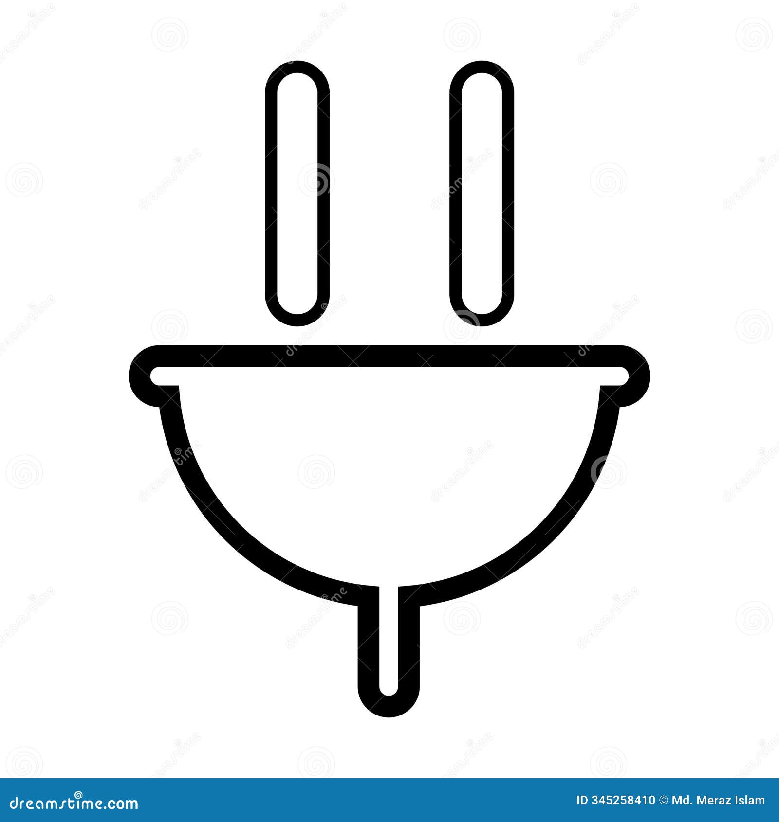 Simple Electrical Plug Illustration Art. Stock Illustration ...