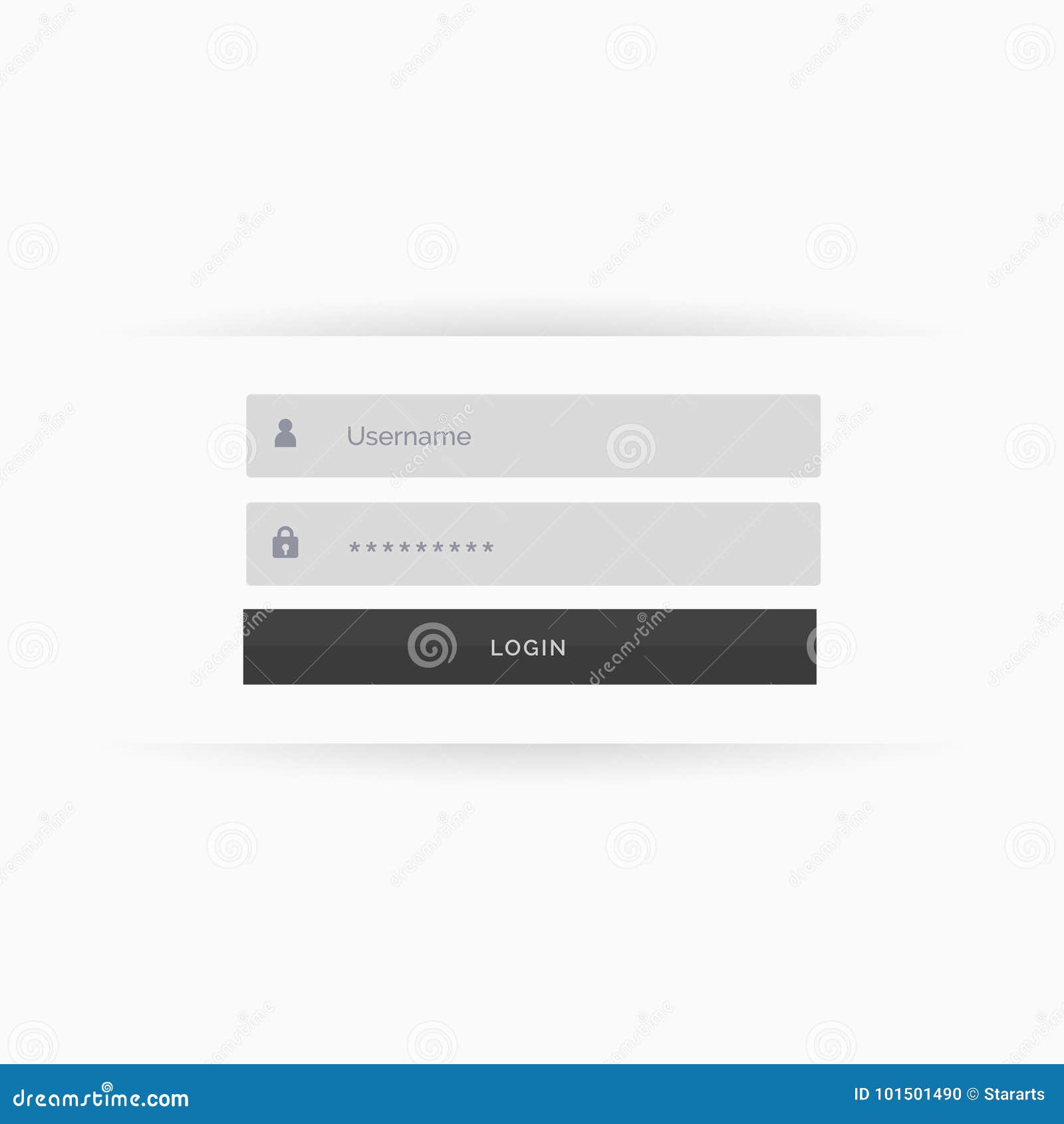 Clean Minimal Login Form Template User Interface Design Stock Vector ... Clean Minimal Login Form Template User Interface Design Stock Vector ...