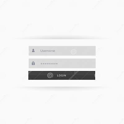 Clean Minimal Login Form Template User Interface Design Stock Vector ...