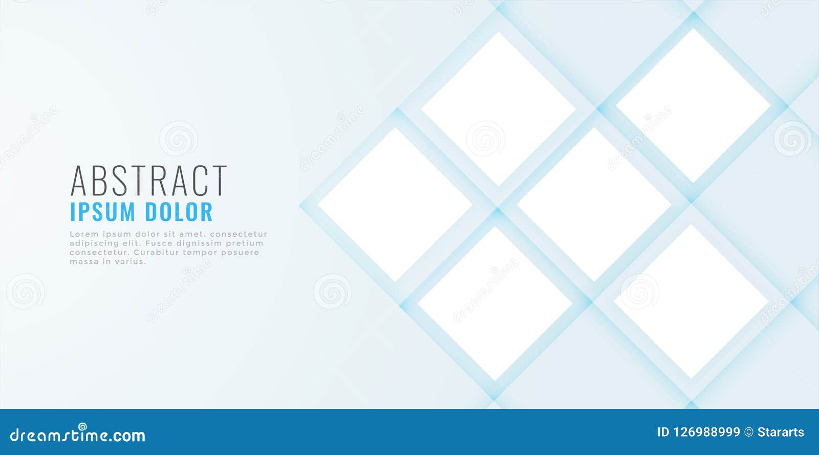 Clean Minimal Web Banner with Image Space Stock Vector - Illustration ...