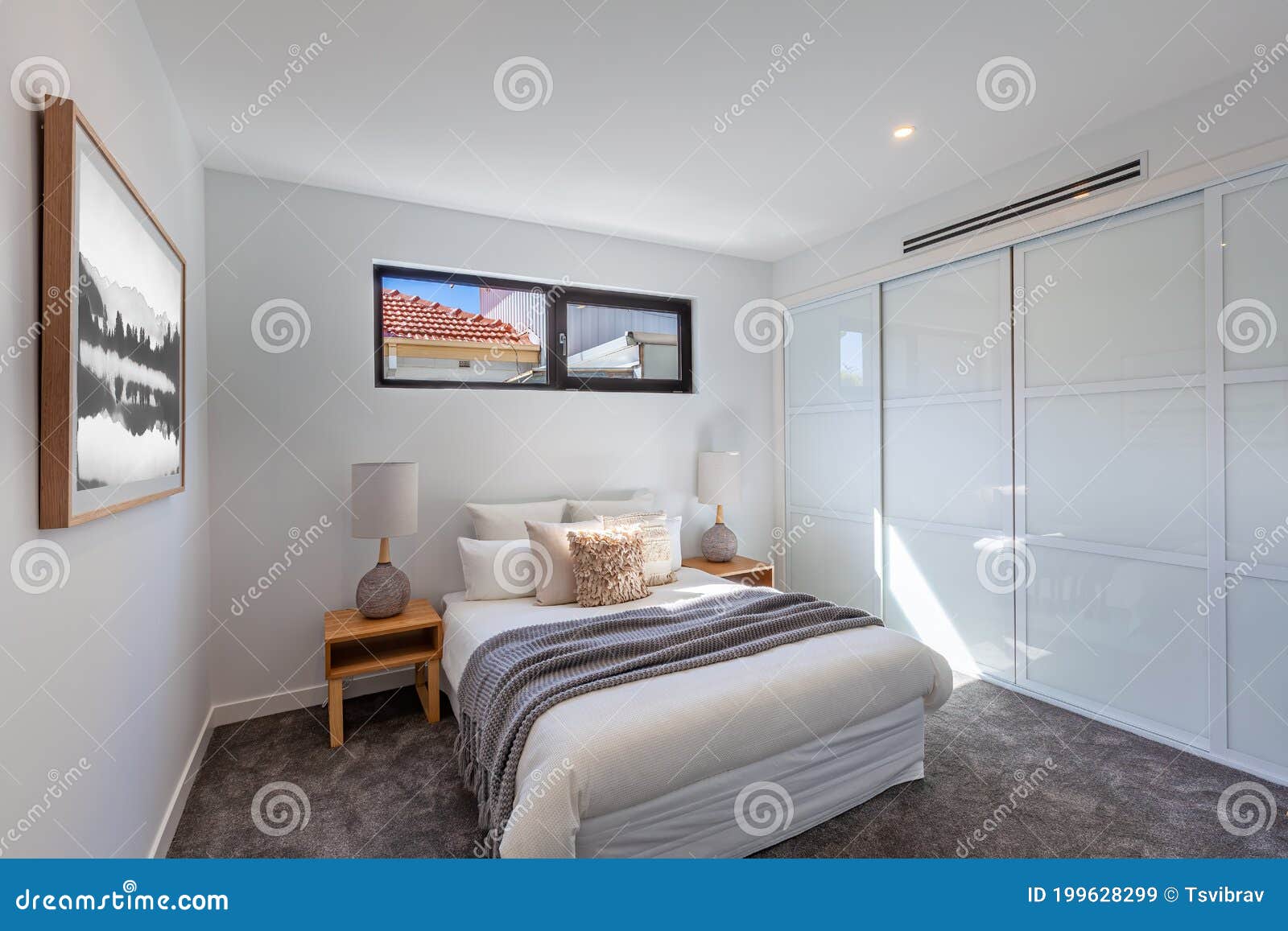 Clean and Minimalist Bedroom Interior Design. Editorial Stock Image ...