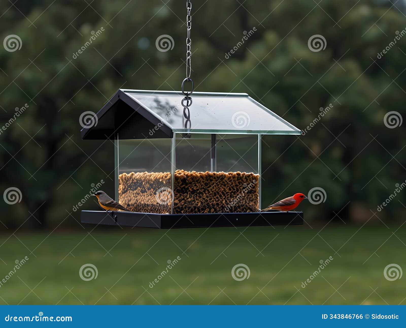 Clean, Minimalist Bird Feeder Stock Illustration - Illustration of ...