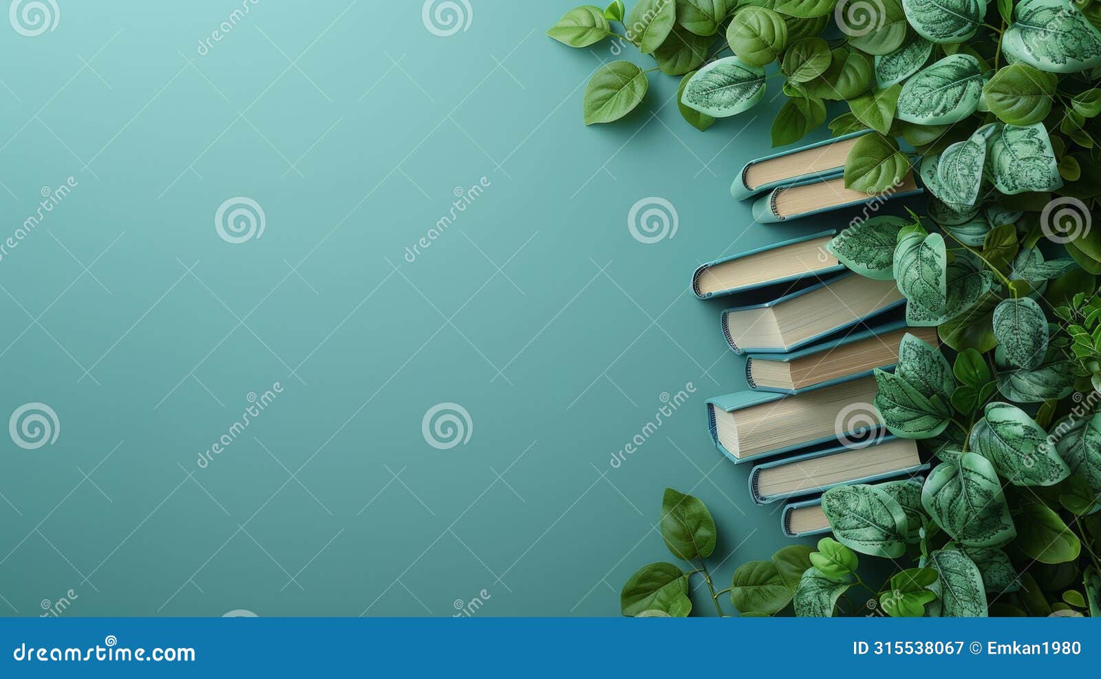 A Clean and Minimalist Image with Books and a Solid Color Background ...
