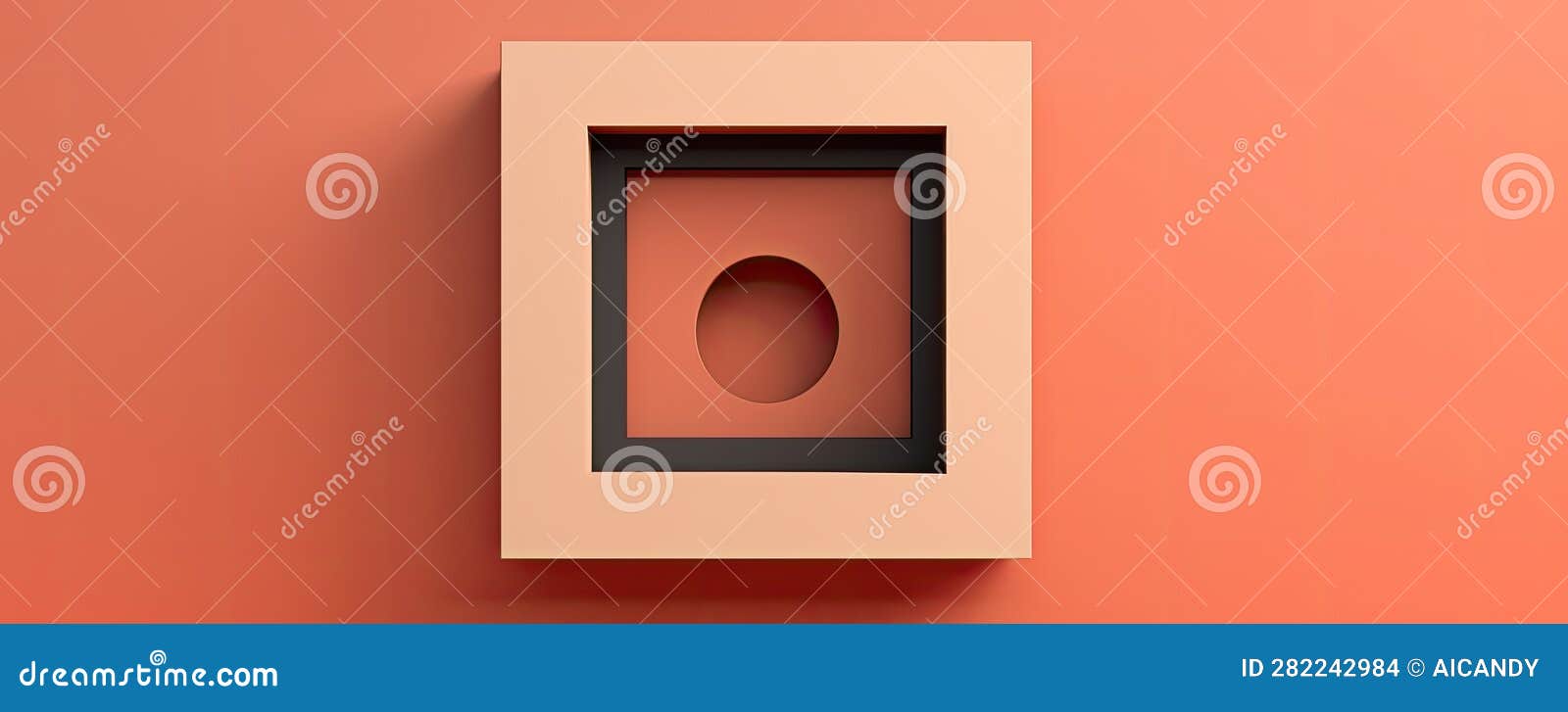 Clean and Minimalistic Background with a Centered Square, Representing ...