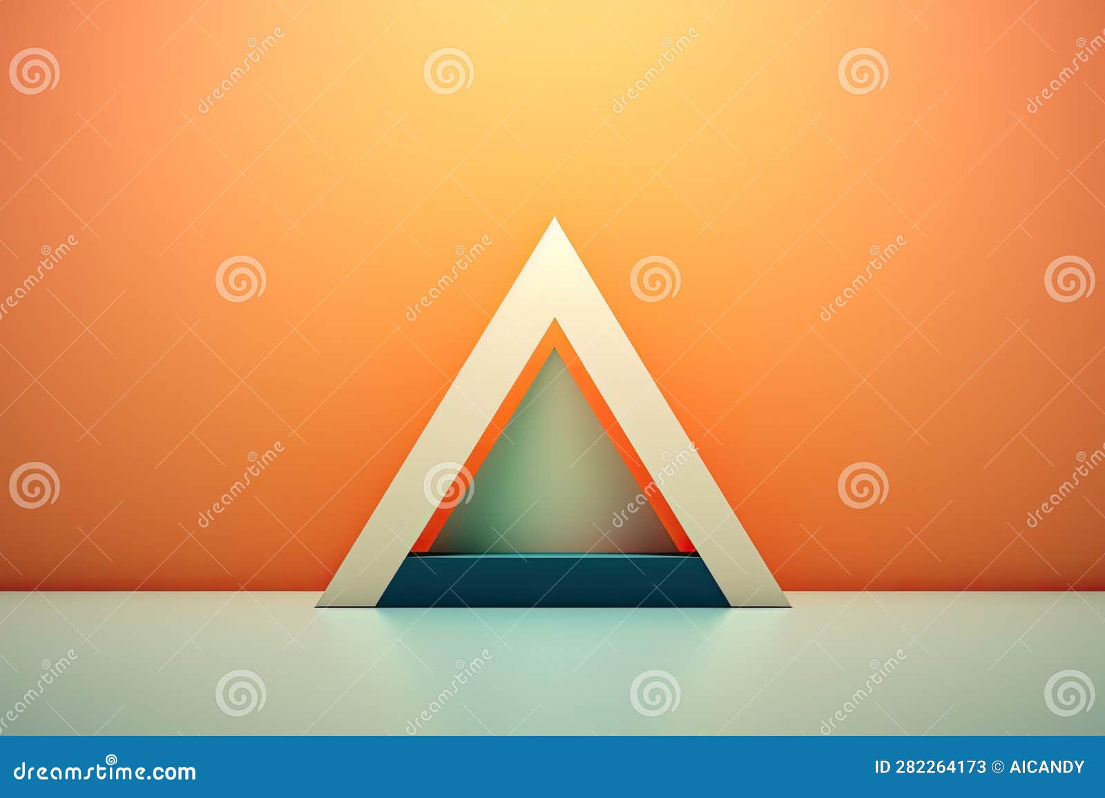 Clean and Minimalistic Background with a Centered Triangle, Conveying ...
