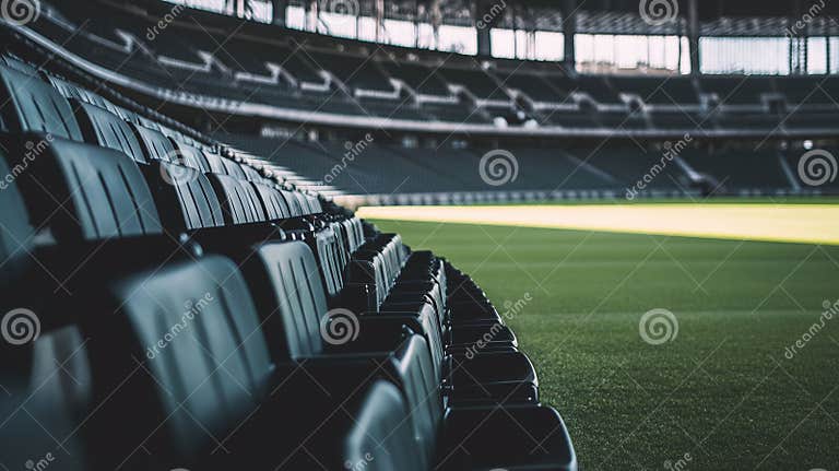 A Clean Minimalistic Empty Stadium with Sharp Architectural Lines ...