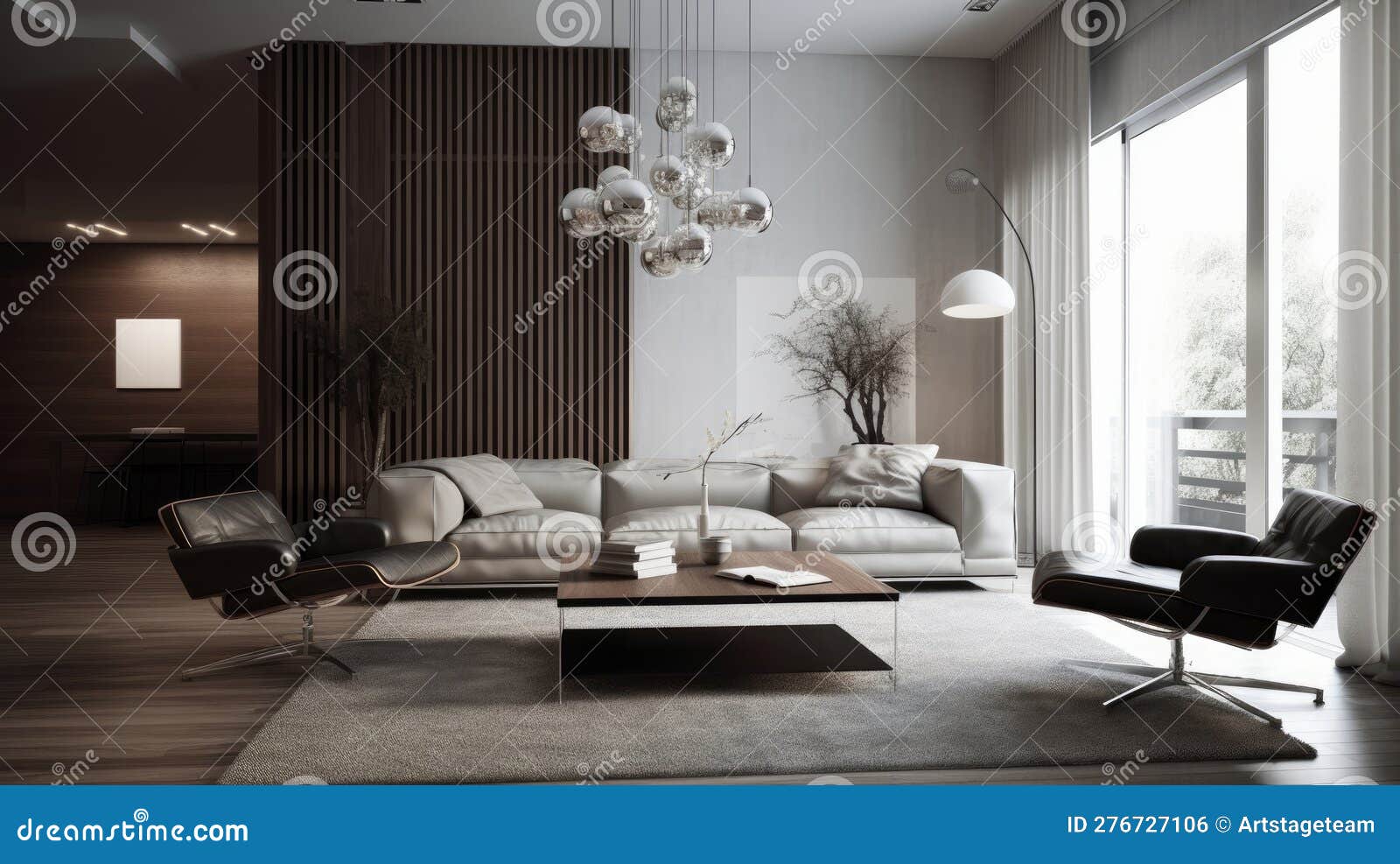 Clean and Minimalistic Interior Design. AI Generated Stock Illustration ...