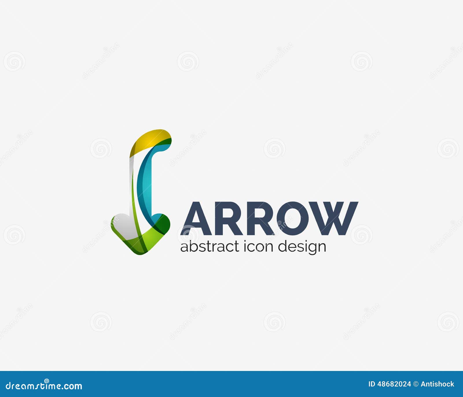 Clean Moden Wave Design Arrow Logo Vector Illustration | CartoonDealer ...