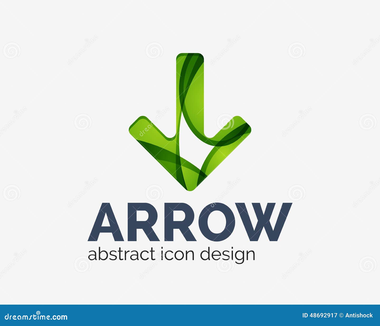 Clean Moden Wave Design Arrow Logo Stock Vector - Illustration of ...