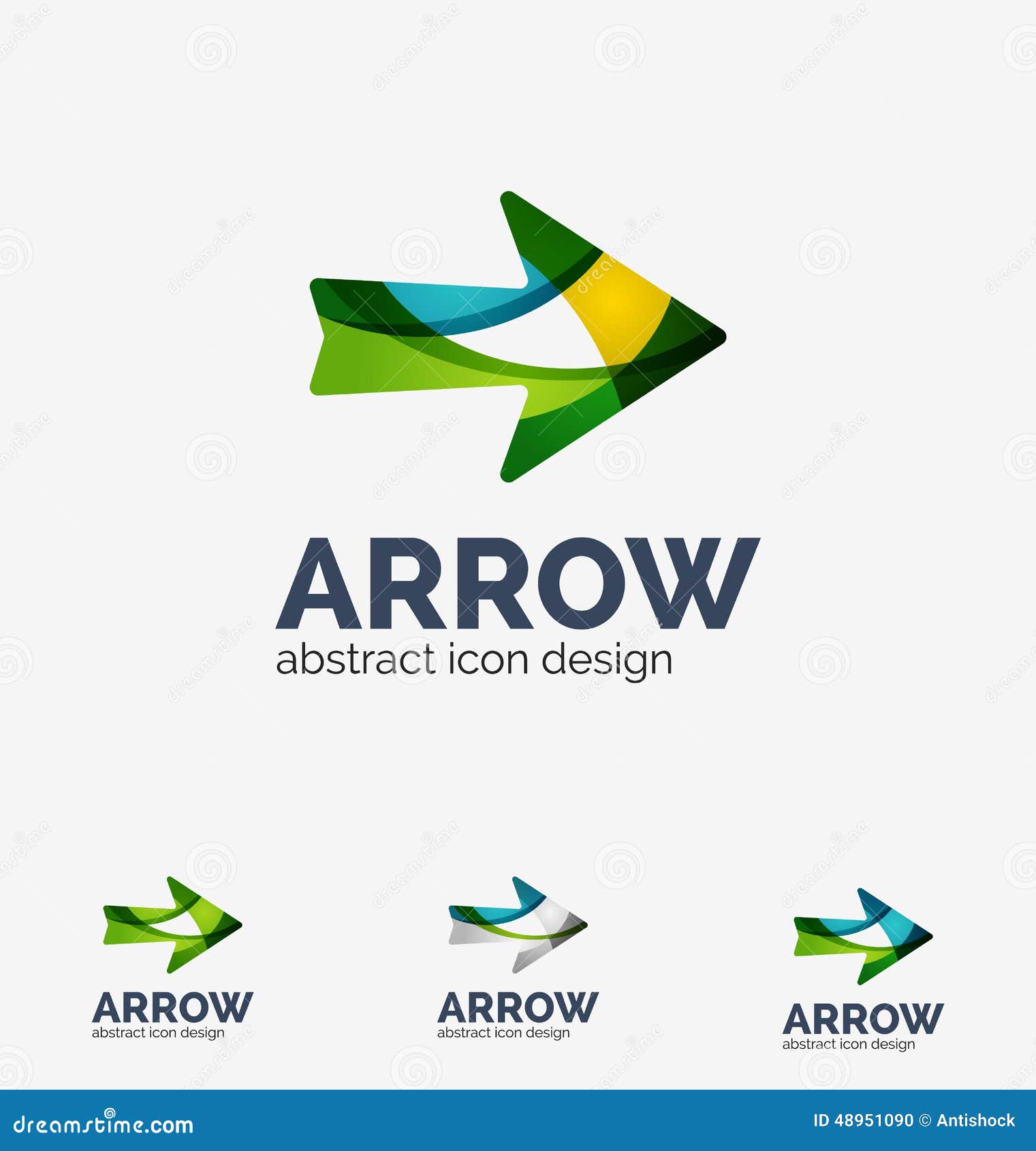 Clean Moden Wave Design Arrow Logo Vector Illustration | CartoonDealer ...