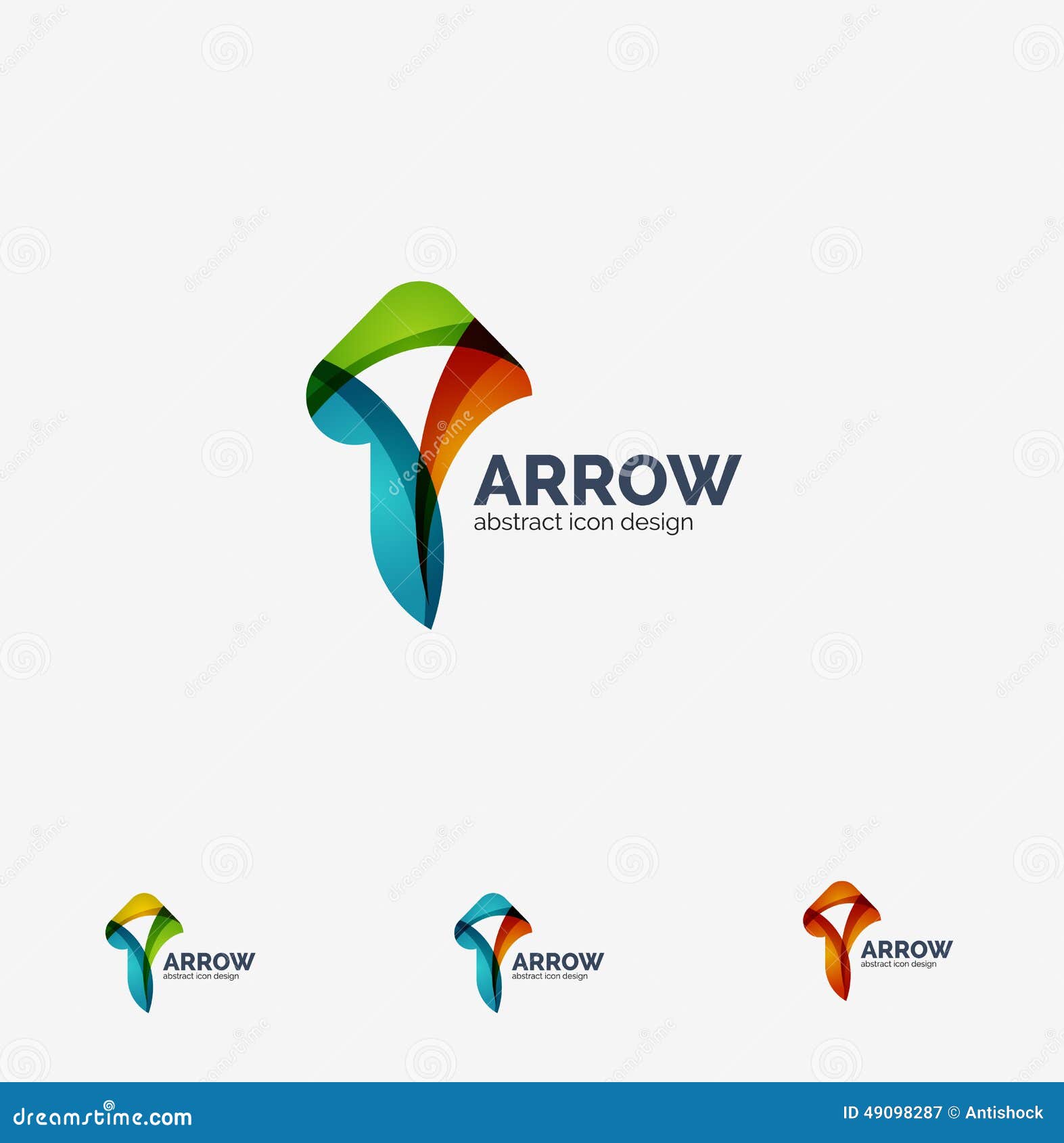 Clean Moden Wave Design Arrow Logo Vector Illustration | CartoonDealer ...