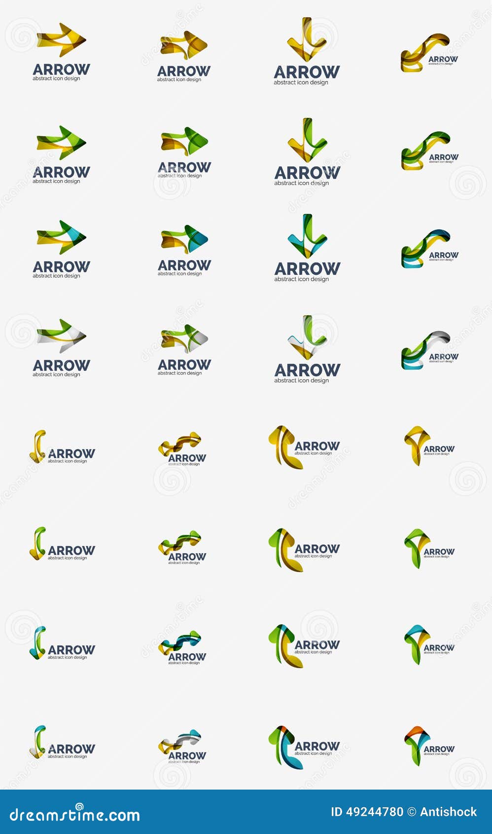 Clean Moden Wave Design Arrow Logo Vector Illustration | CartoonDealer ...