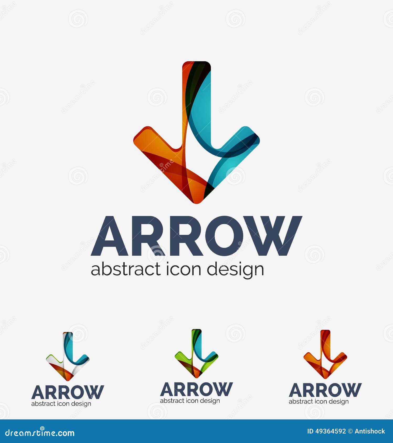 Clean Moden Wave Design Arrow Logo Vector Illustration | CartoonDealer ...