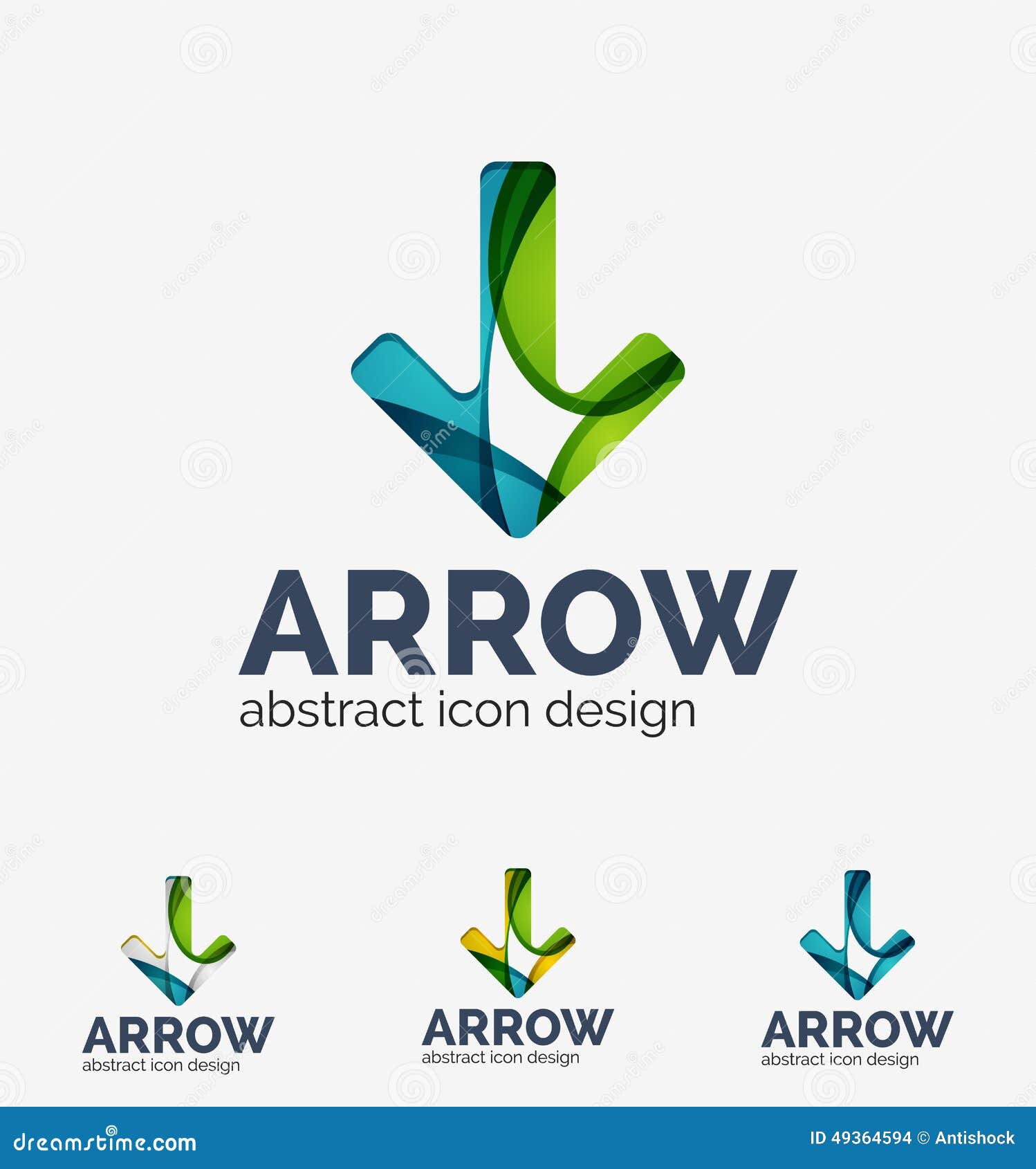 Clean Moden Wave Design Arrow Logo Stock Vector - Illustration of ...