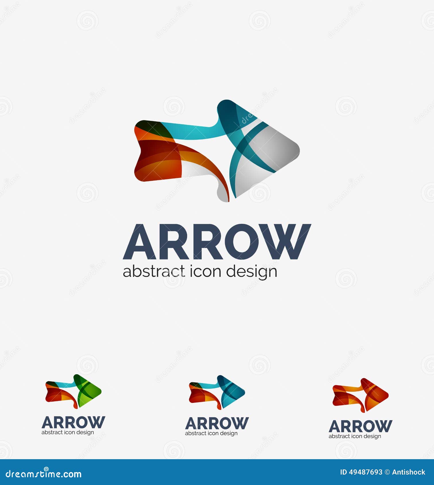 Clean Moden Wave Design Arrow Logo Vector Illustration | CartoonDealer ...