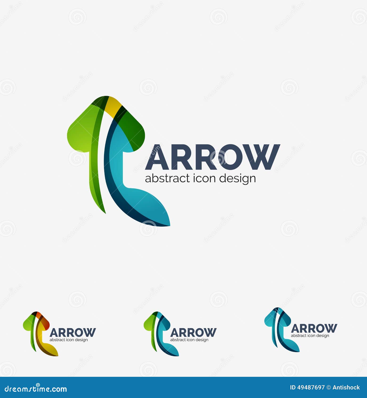 Clean Moden Wave Design Arrow Logo Stock Vector - Illustration of ...