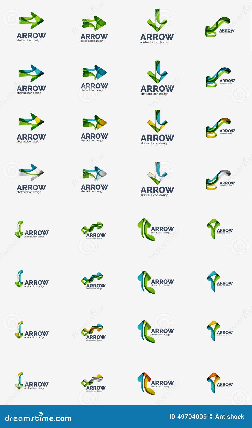 Clean Moden Wave Design Arrow Logo Vector Illustration | CartoonDealer ...