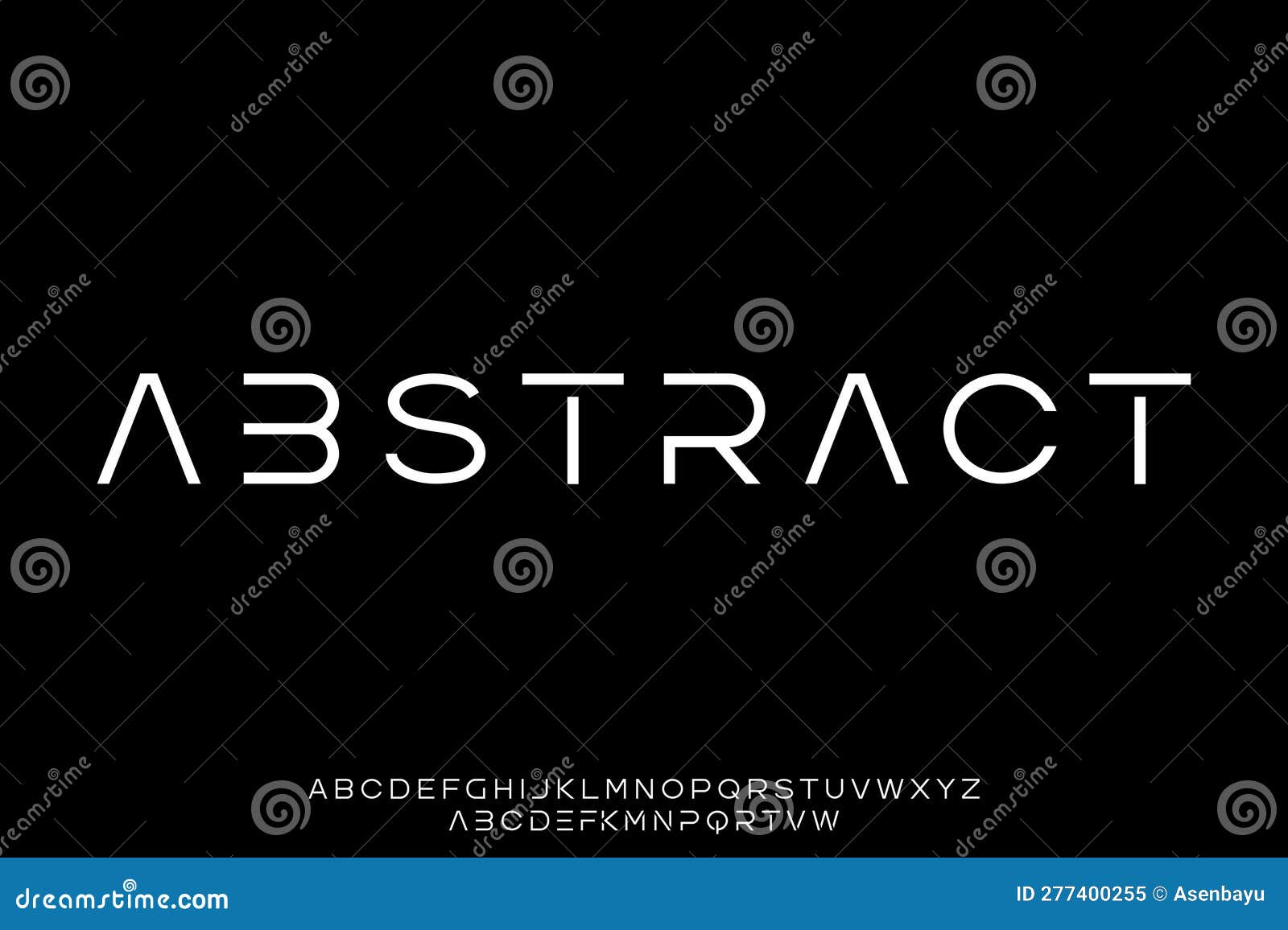 Clean and Modern Abstract Display Font Vector Illustration Stock Vector ...