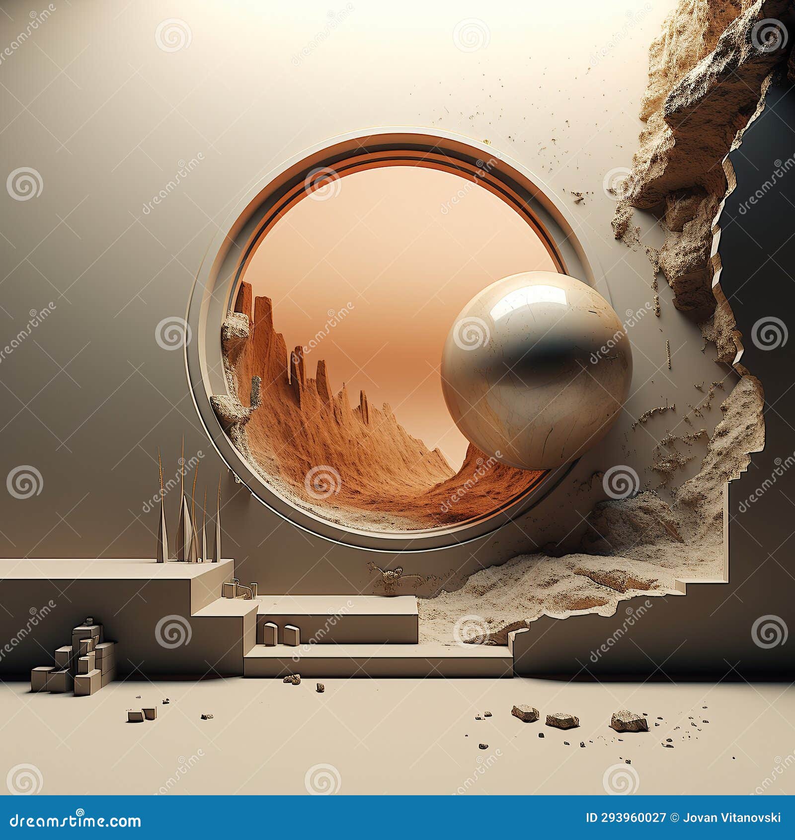 Clean Modern Design with Ball Stock Illustration - Illustration of ...