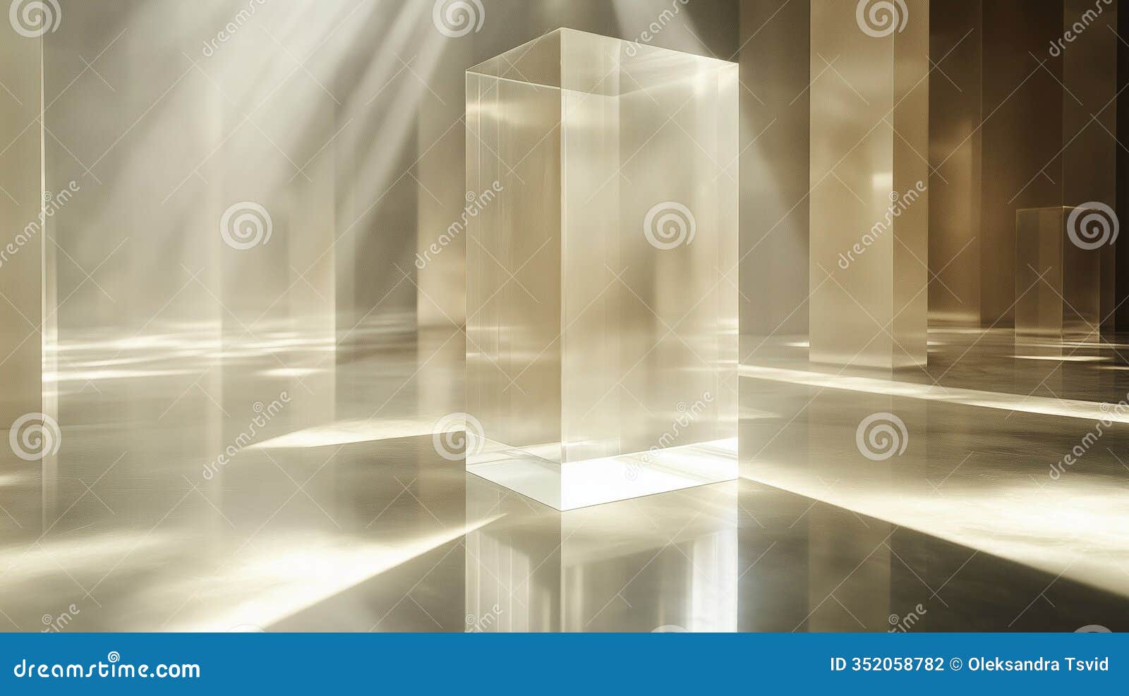Clean, Modern Design with Intersecting Transparent Prisms Stock Photo ...