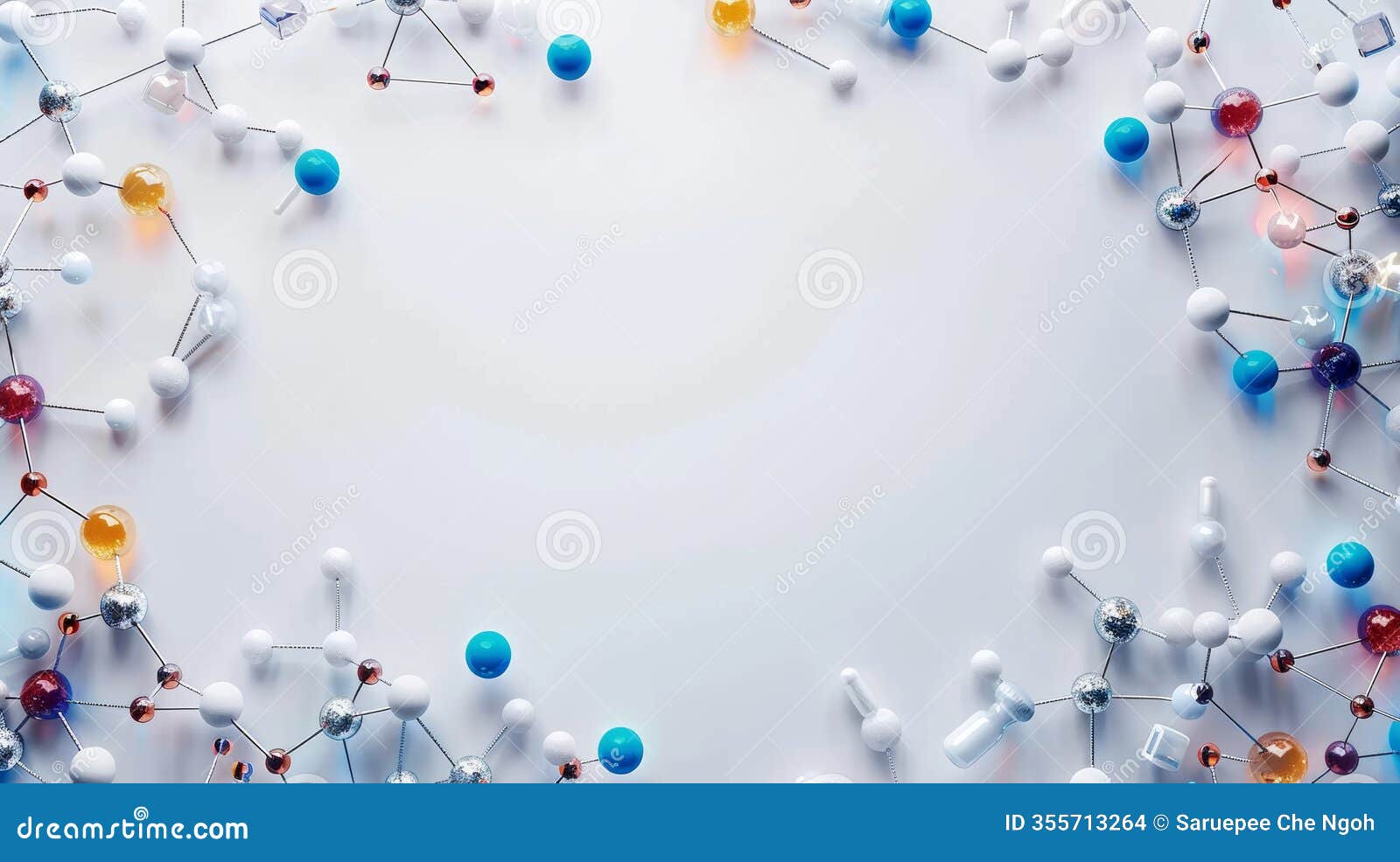 Frame Border Background of Health and Medical with Molecular Structures ...