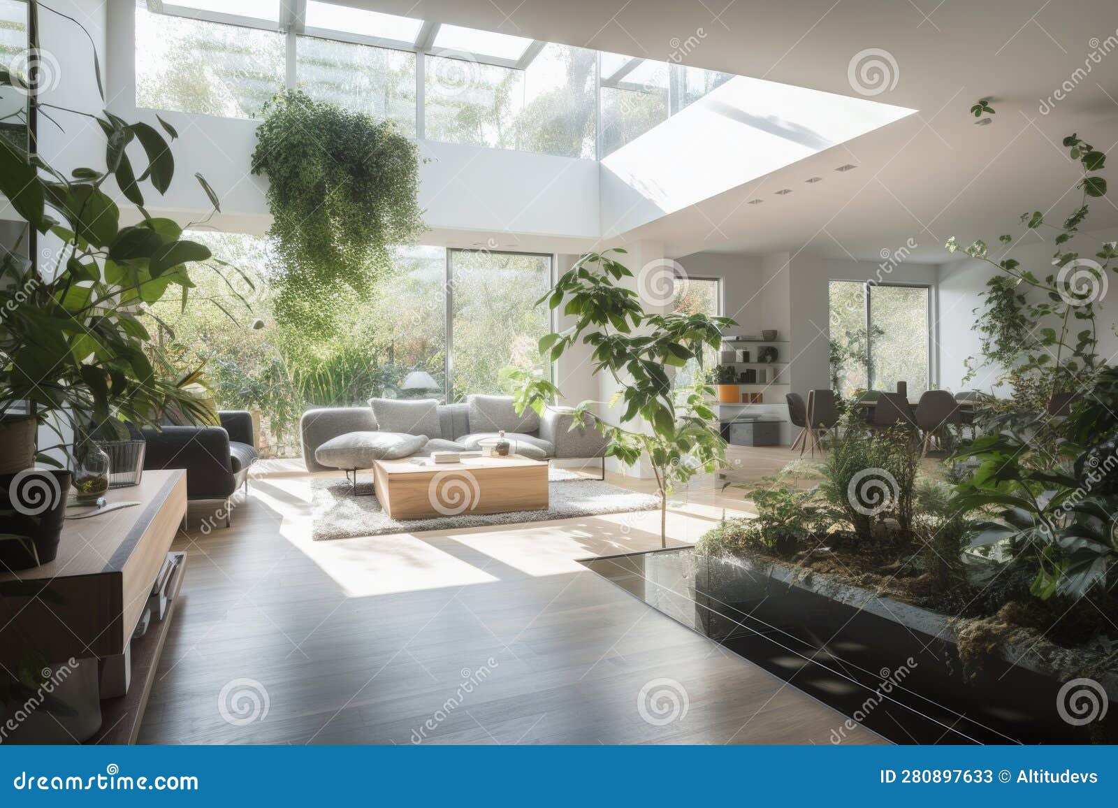 Clean and Modern Home with Indoor Plants and Greenery for a Touch of ...