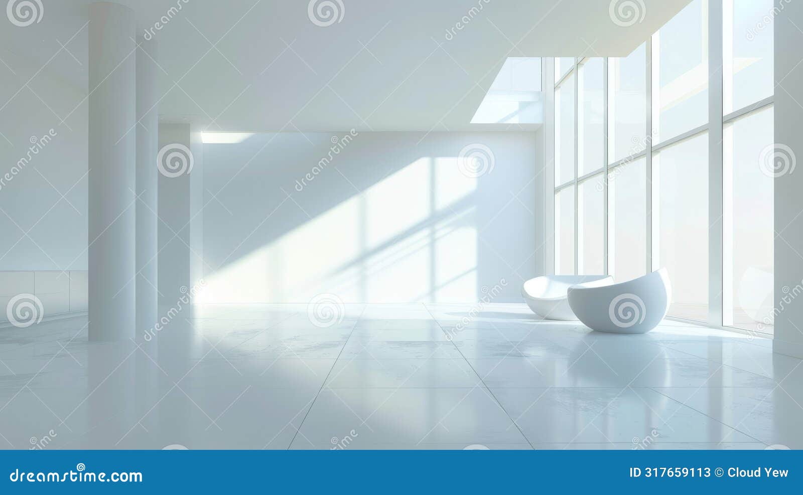 Clean and Modern Interior Design with Empty Areas Perfect for Your Text ...