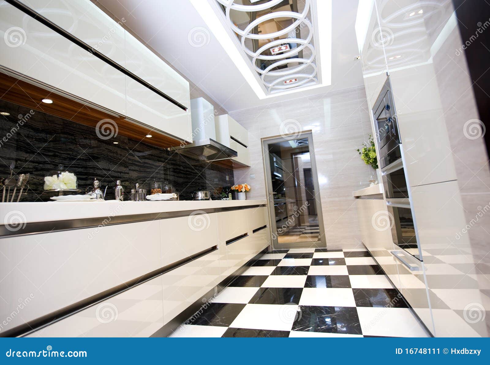Clean modern kitchen stock image. Image of architecture - 16748111