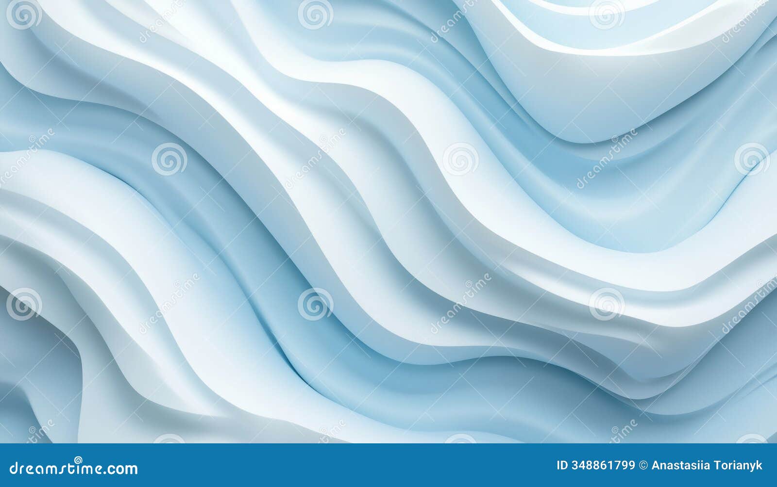 Clean and Modern Light Blue and White Wave Overlay Template with Simple ...