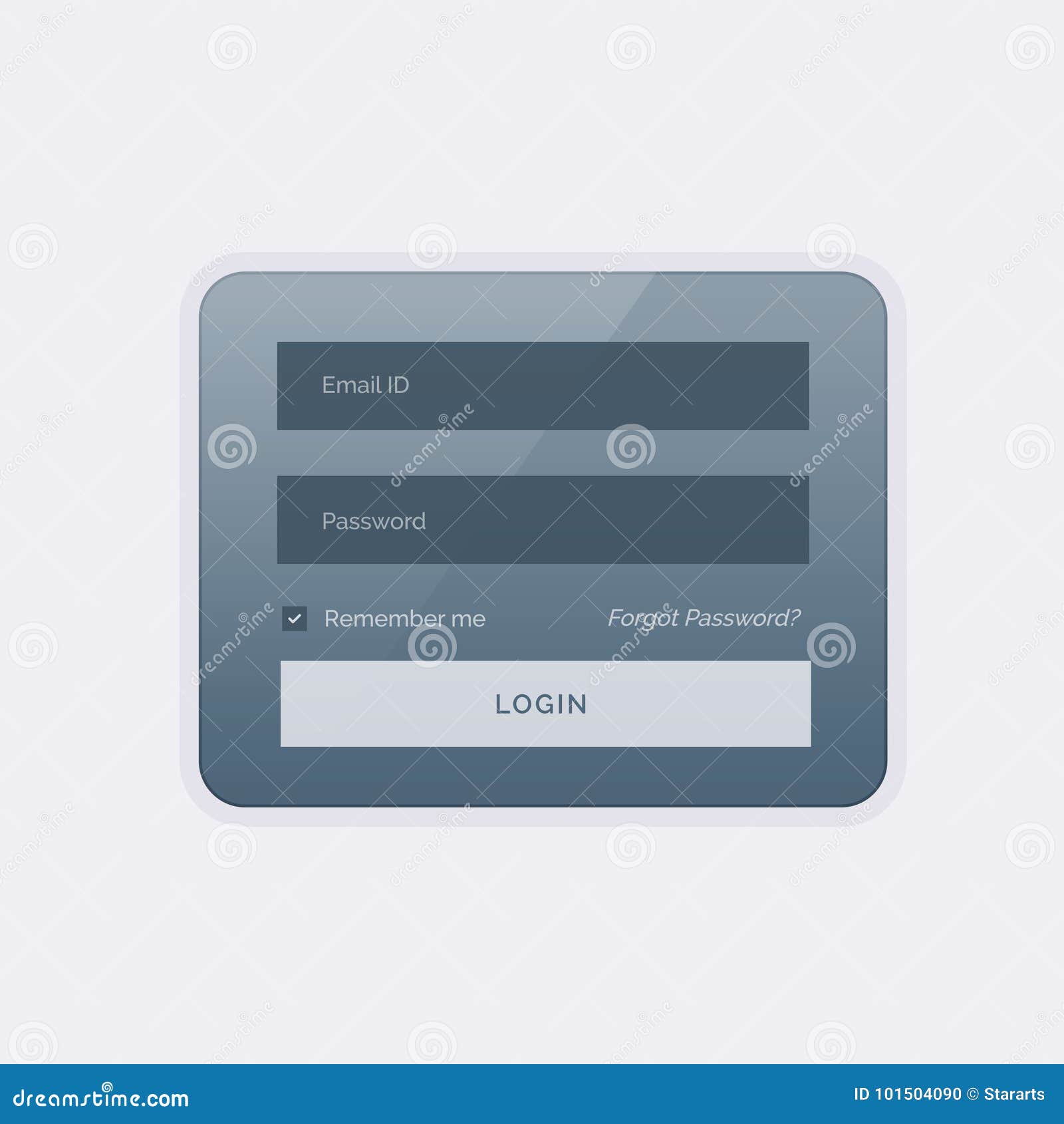Clean Modern Login Form Ui Template Design Stock Vector - Illustration ... Clean Modern Login Form Ui Template Design Stock Vector - Illustration ...
