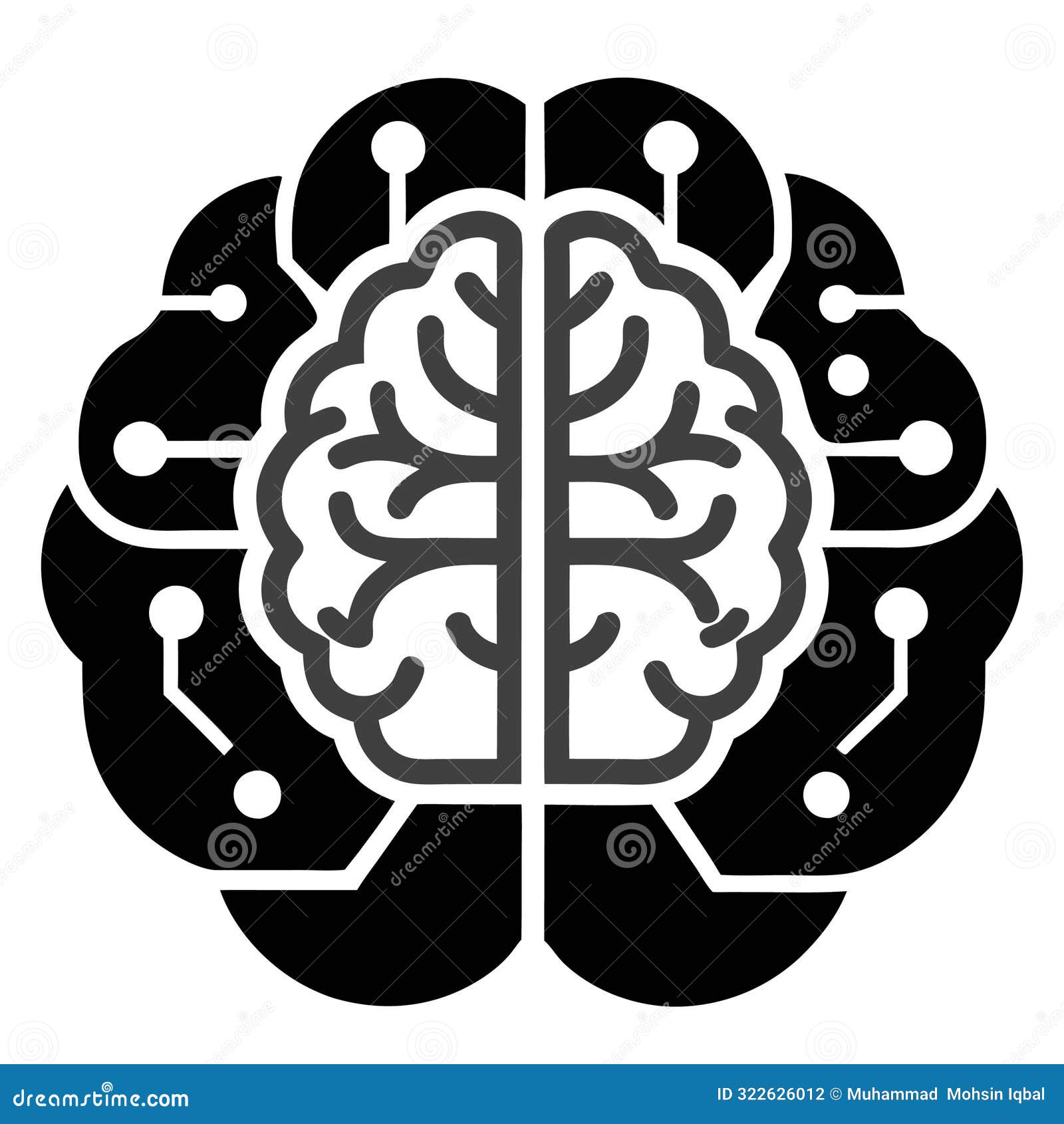 Clean Modern Simple Creative Brain Technology Stock Vector ...