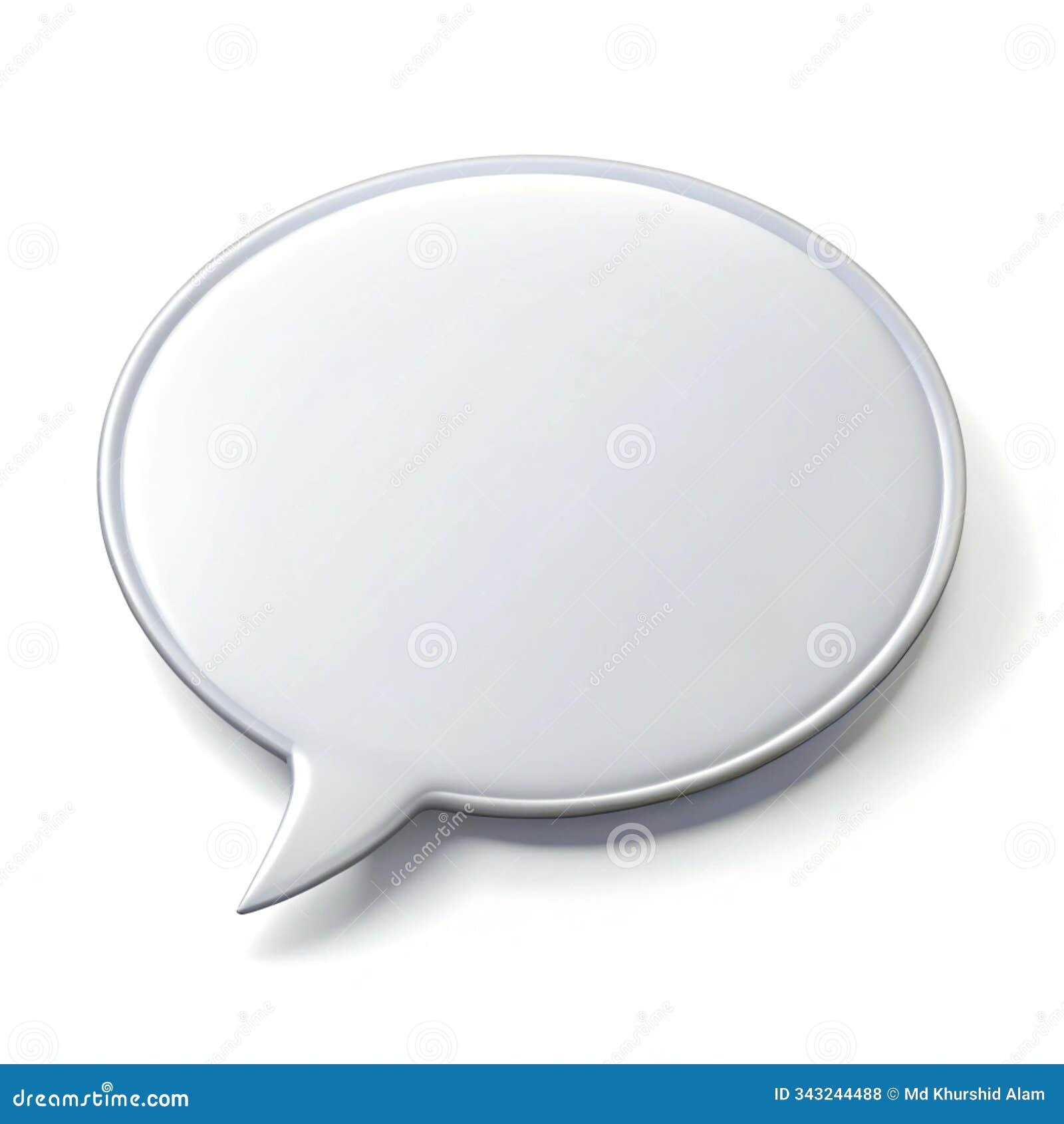 Clean, Modern Speech Bubble Shape in a Metallic Style, Perfect for ...