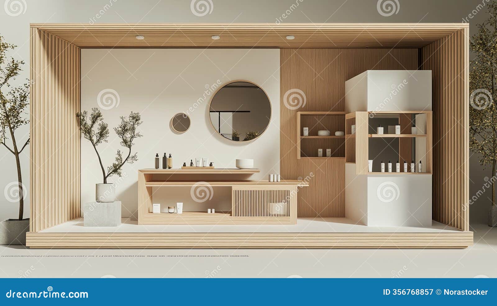 A Clean Modular Display Stand Styled for Modern Pop-up Shops. Picture ...