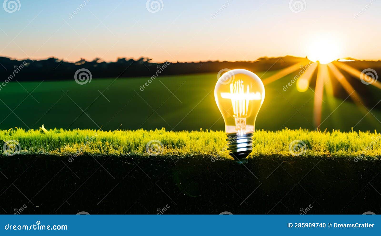 Clean Natural Energy Theme stock illustration. Illustration of greenery ...