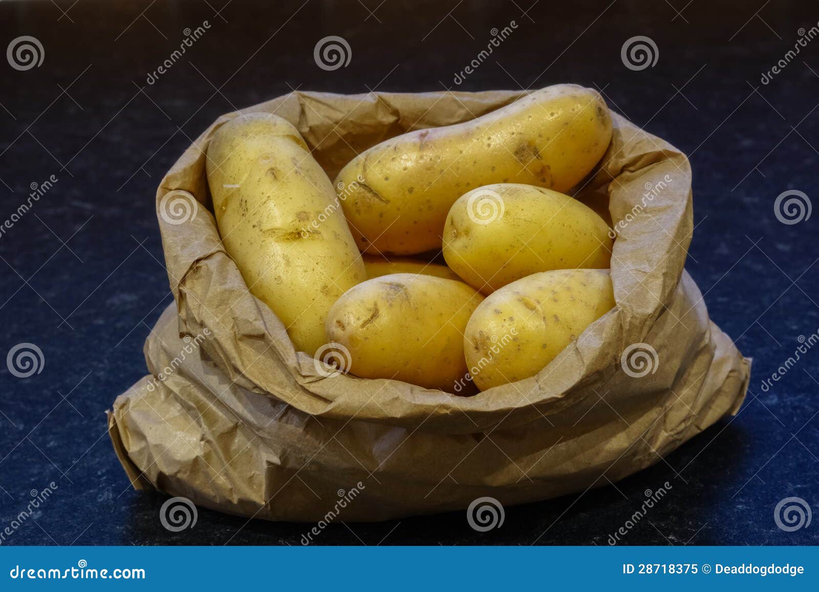 Clean New Potatoes in a Brown Paper Bag Stock Image - Image of fried ...