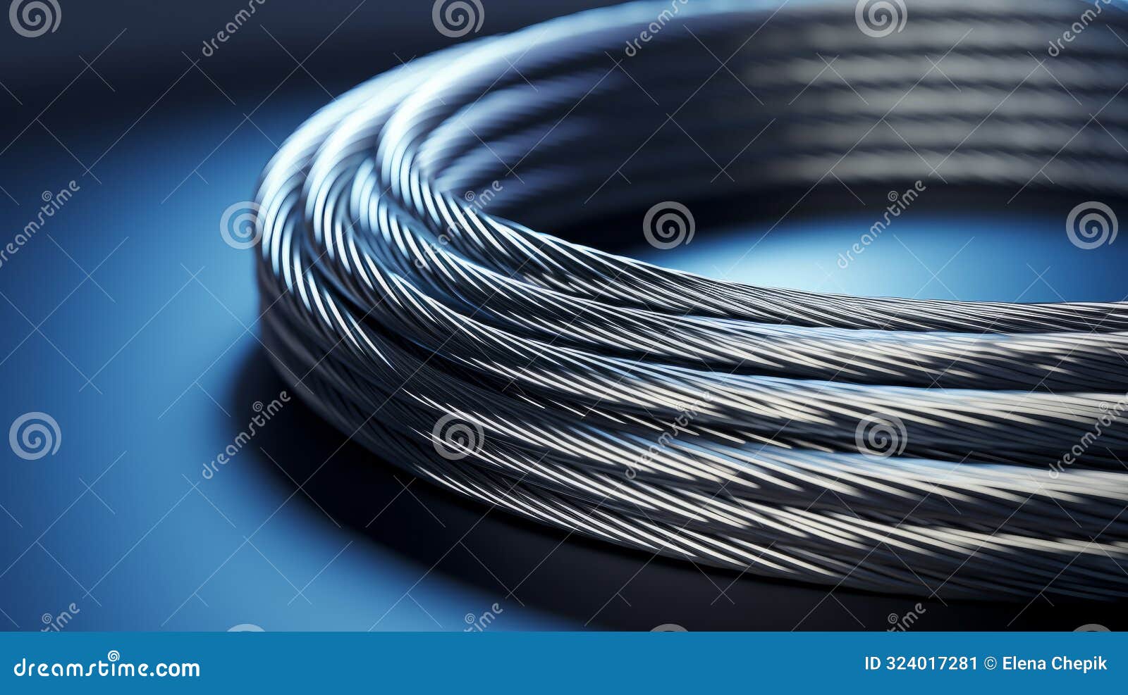 Clean New Steel Cable Steel Wire or Steel Rope. Twisted Metal Cable ...