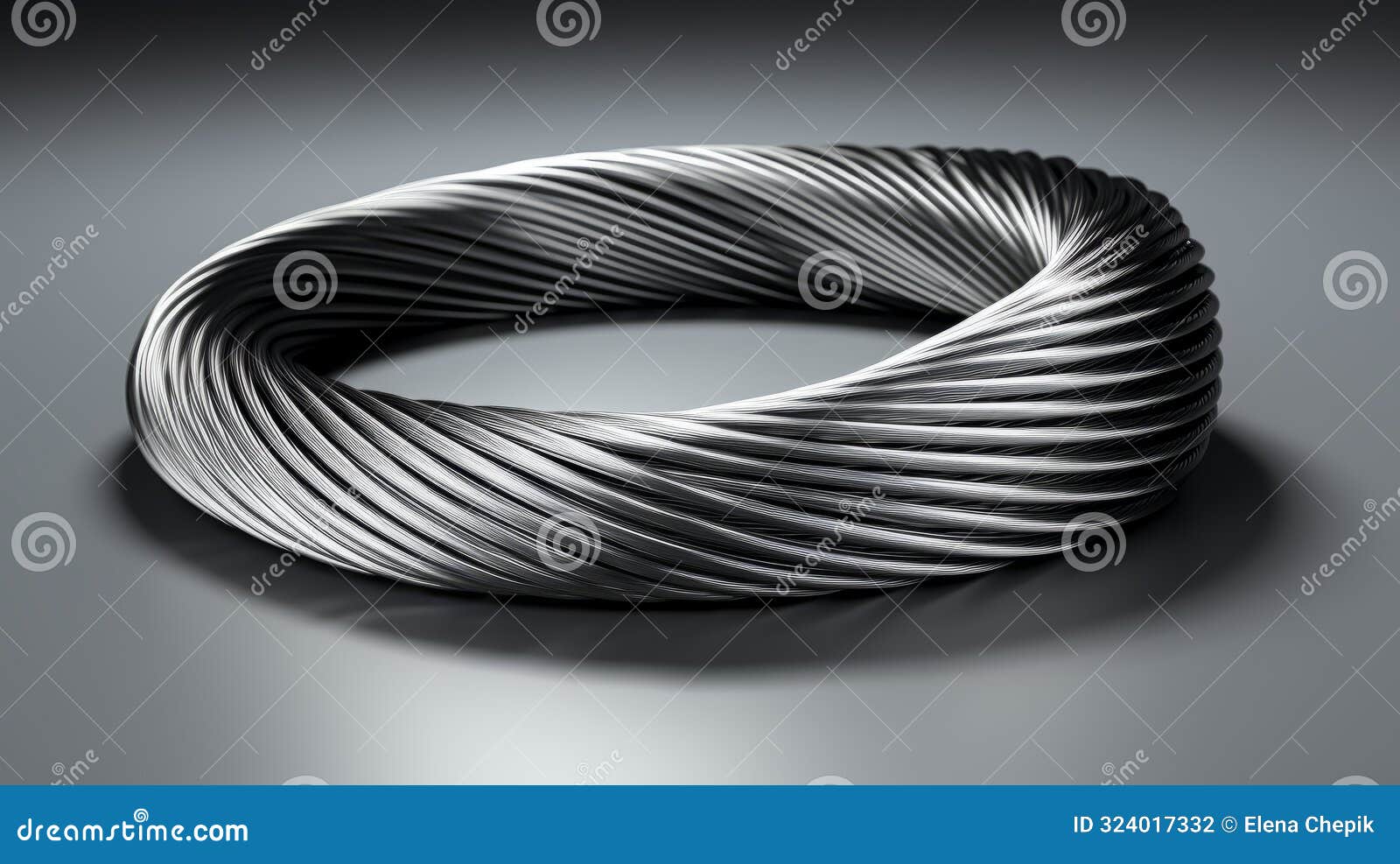 Clean New Steel Cable Steel Wire or Steel Rope. Twisted Metal Cable ...