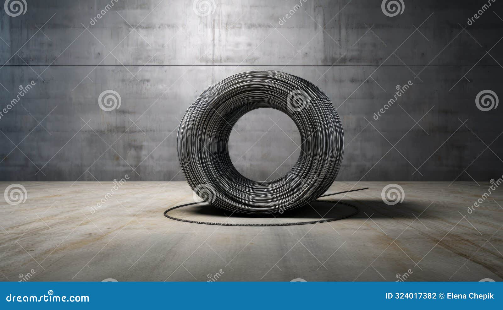 Clean New Steel Cable Steel Wire or Steel Rope. Twisted Metal Cable ...