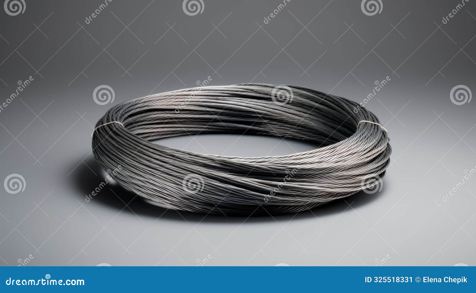 Clean New Steel Cable Steel Wire or Steel Rope. Twisted Metal Cable ...