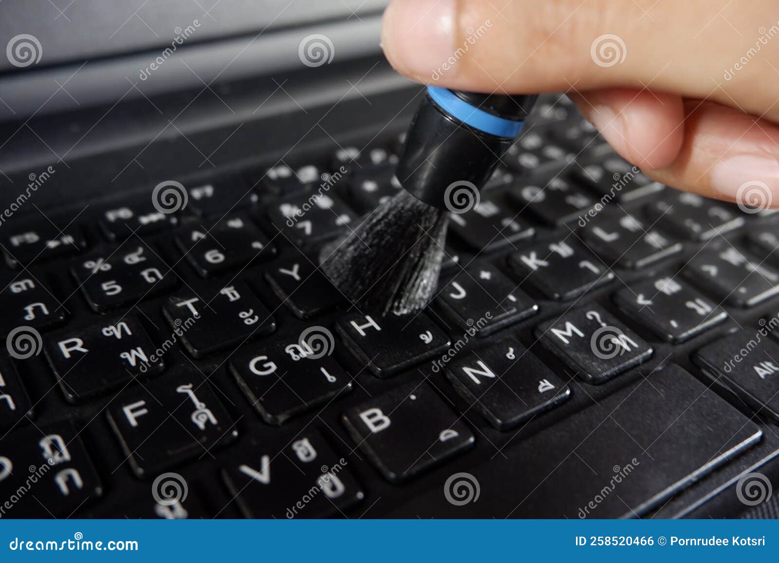 Clean the Notebook with a Brush. Stock Photo - Image of equipment, lean ...