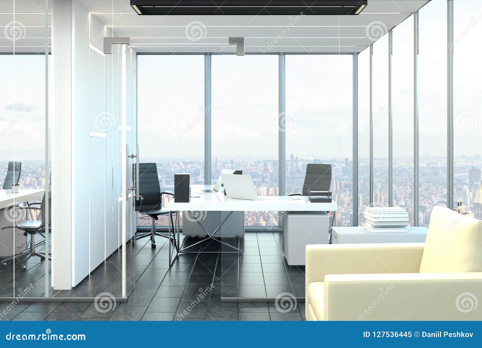 Clean office interior stock illustration. Illustration of interior ...