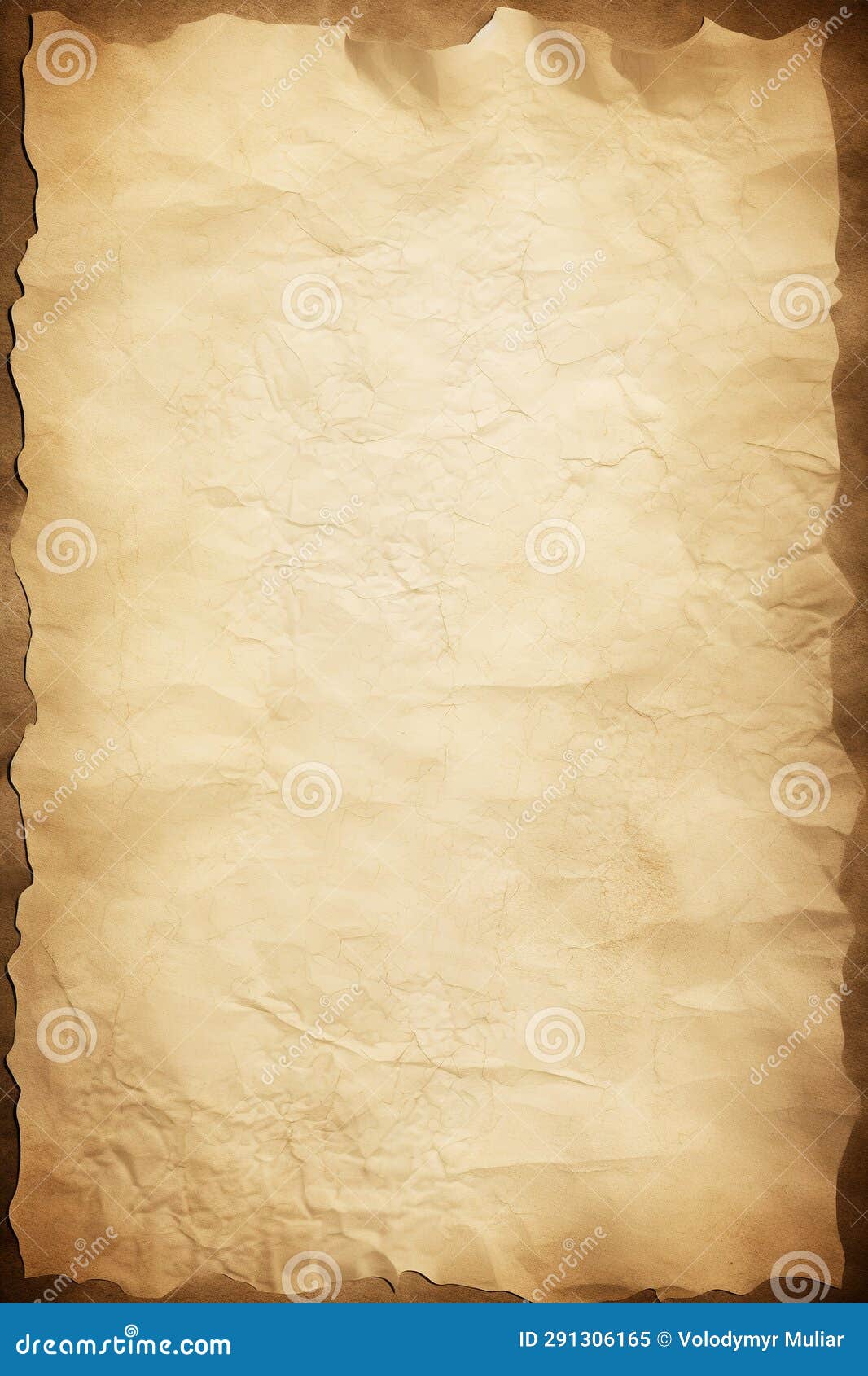 Clean Old Crumpled Parchment Paper with Torn Edges Stock Image - Image ...