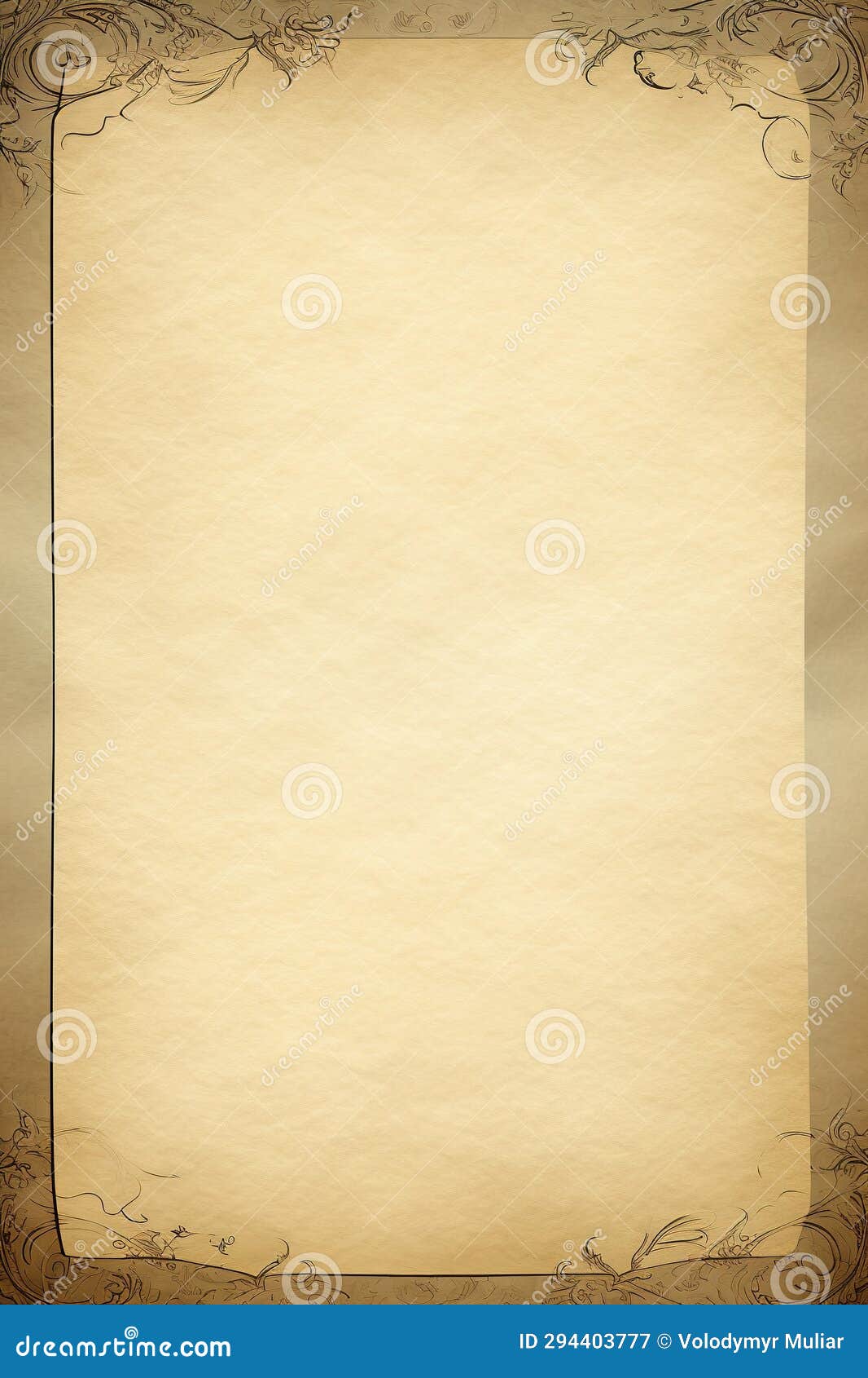 Clean Old Crumpled Parchment Paper with Torn Edges Stock Illustration ...