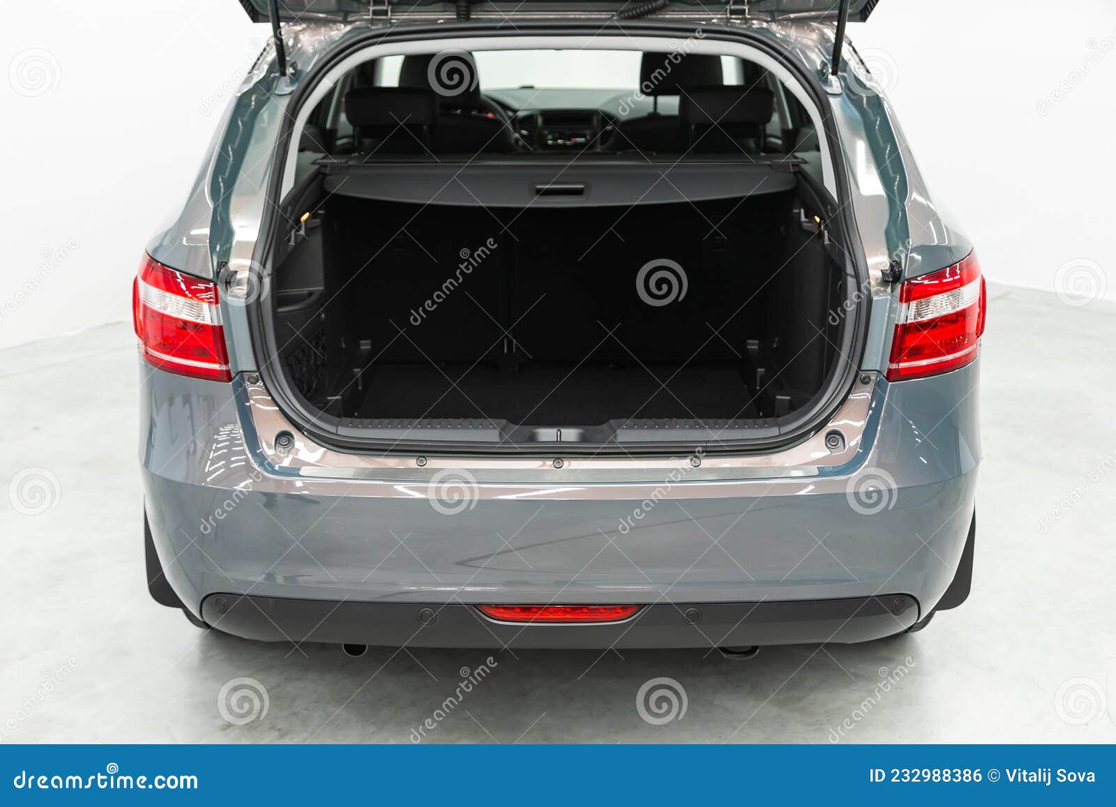 Clean, open empty trunk stock photo. Image of black - 232988386