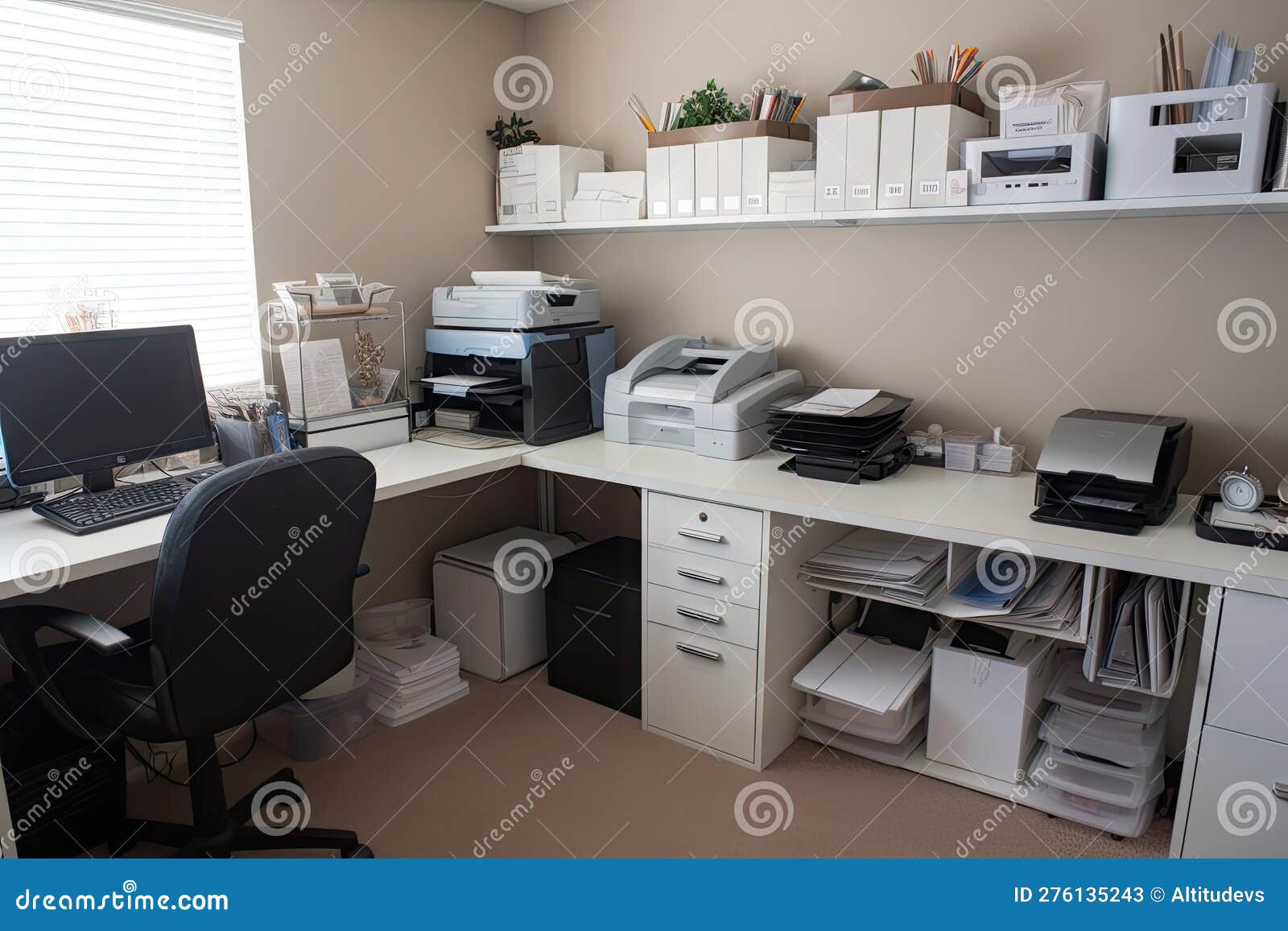 A Clean and Organized Office, with Everything in Its Place Stock ...