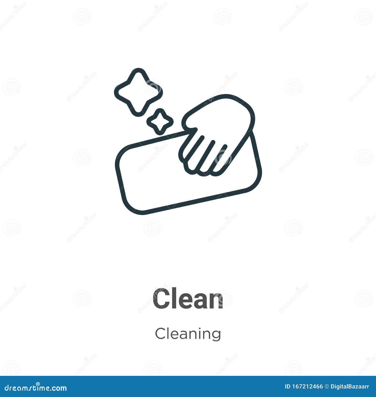 Clean Outline Vector Icon. Thin Line Black Clean Icon, Flat Vector ...