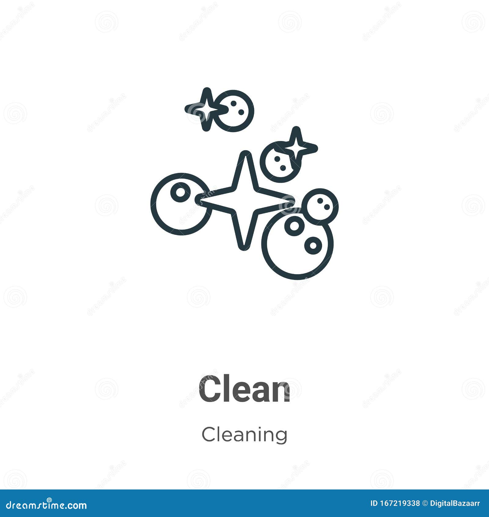 Clean Outline Vector Icon. Thin Line Black Clean Icon, Flat Vector ...