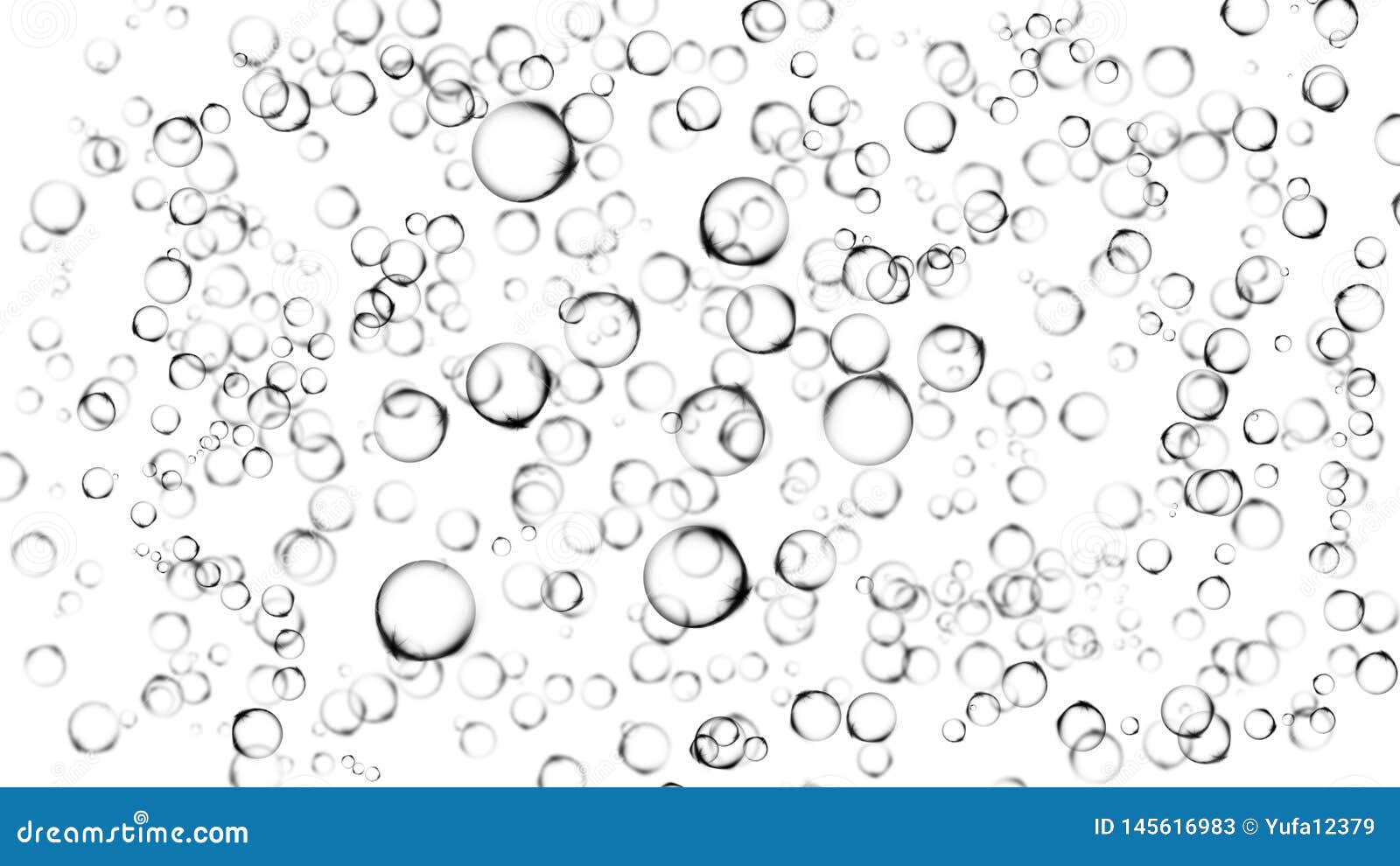 Clean Oxygen Bubbles on Isolated White Background. Texture Overlays ...