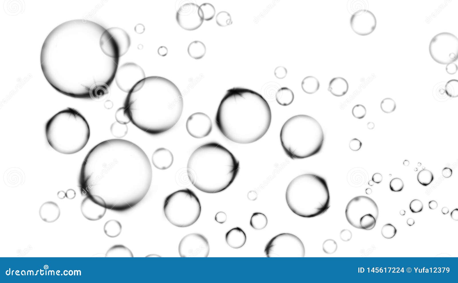 Clean Oxygen Bubbles on Isolated White Background. Texture Overlays ...